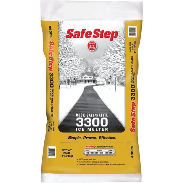 Safe Step Winter Snow Ice Melter, Sodium Chloride Rock Salt, Effective ...