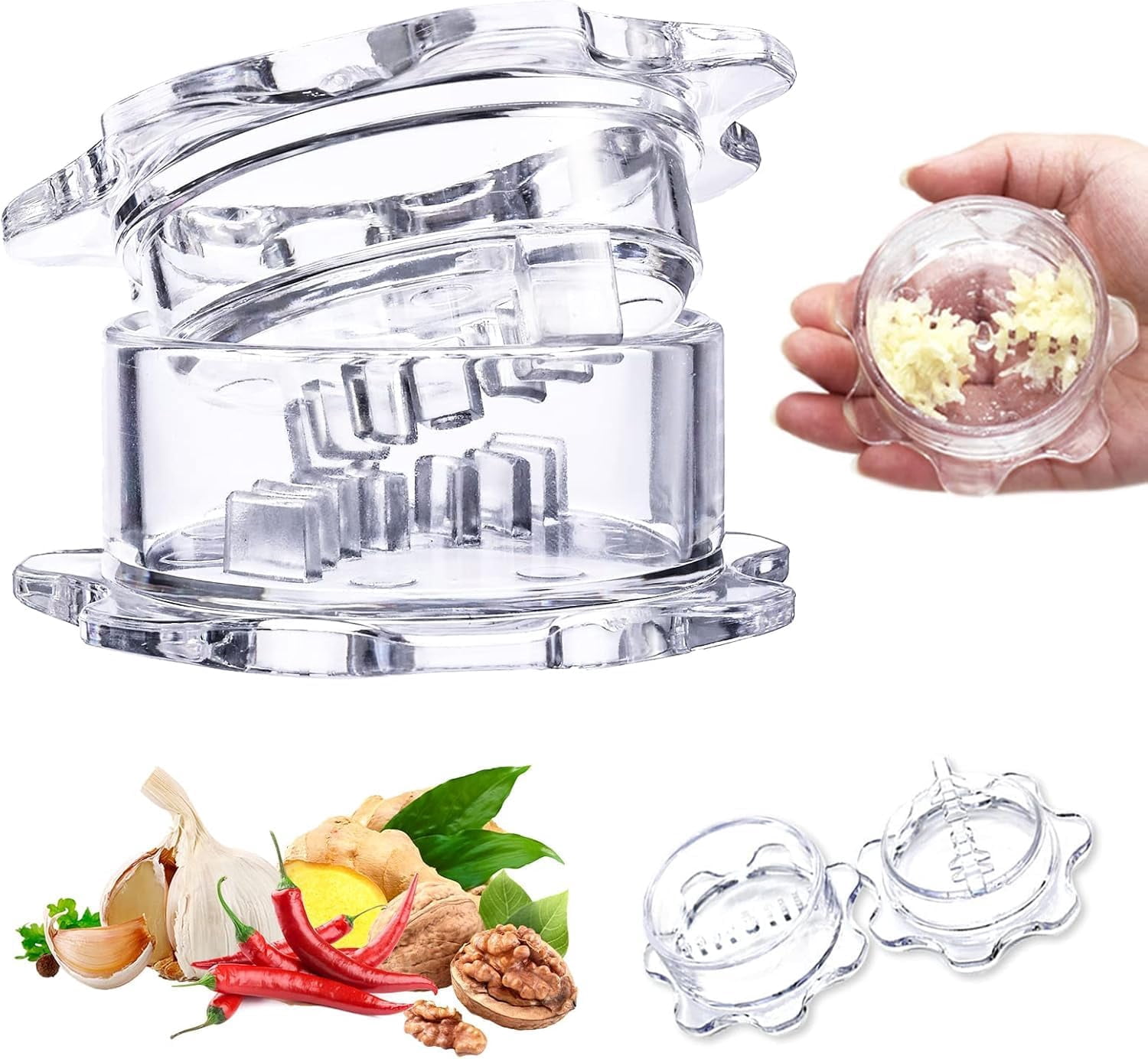 Safe and Effortless Garlic, Ginger & Nuts Twister with Brush, Easy ...