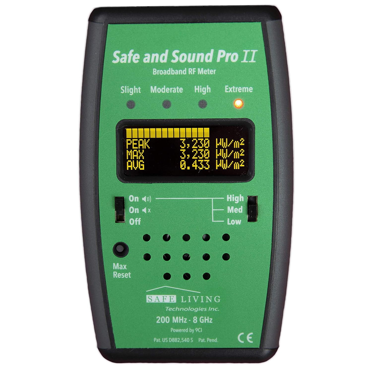 Safe and Sound PRO II RF Meter 200MHz - 8GHz - Perfect for Measuring ...
