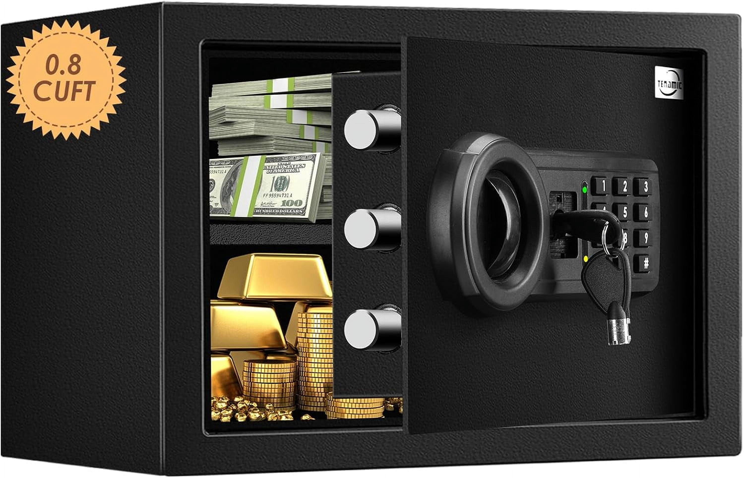 Safe box 0.8 cubic feet fireproof and waterproof home safe, with ...