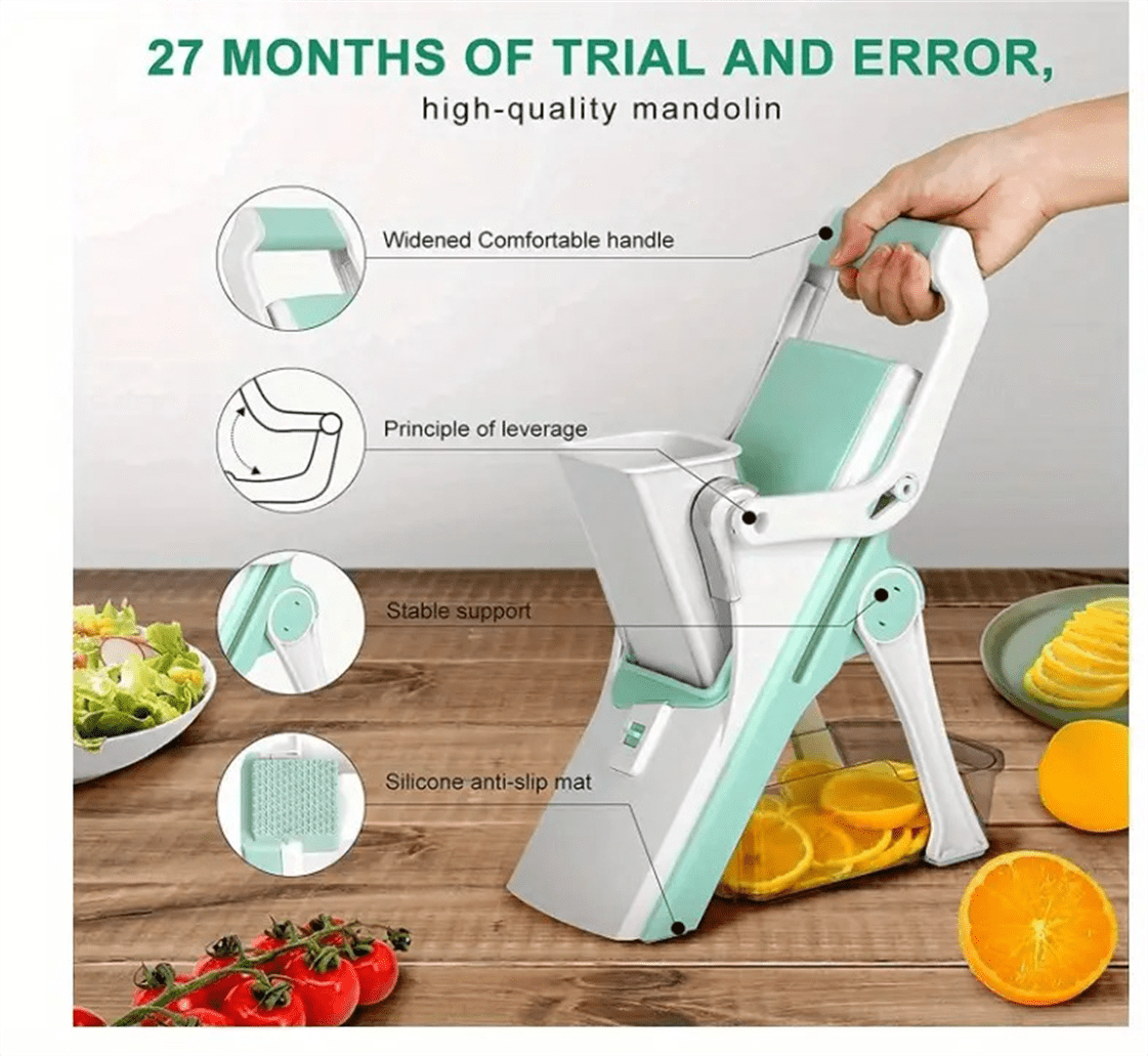 Safe multi-functional mushroom slicer 5 in 1 vegetable slicer, professional food slicer with ...