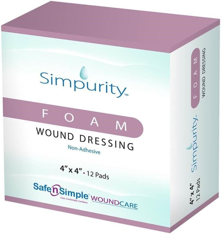 Safe n’ Simple Medical Foam Dressing for Wounds - 12 Pack Individual ...