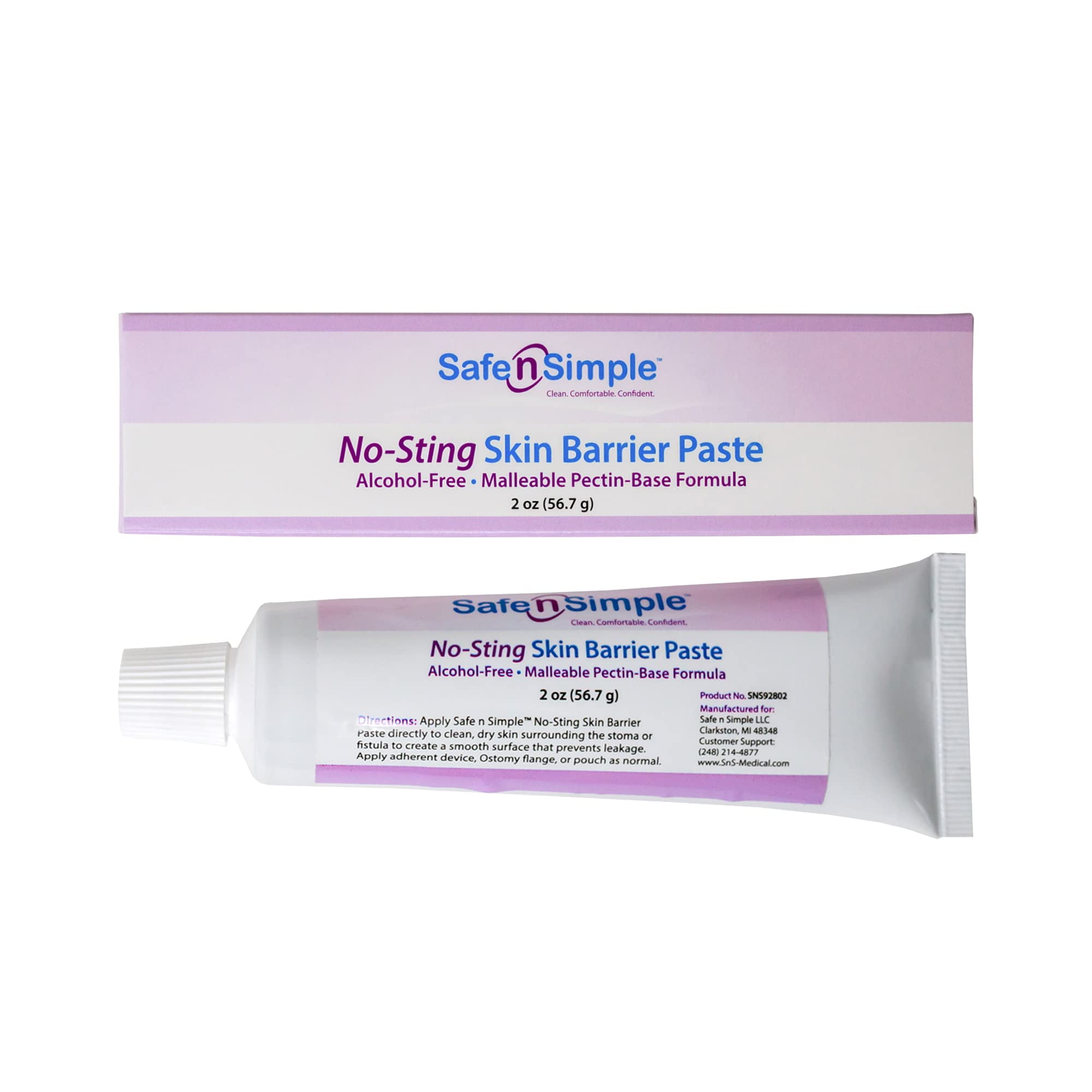 Safe n' Simple Stoma Skin Barrier Paste - 2 oz - Protective Ostomy Skin ...