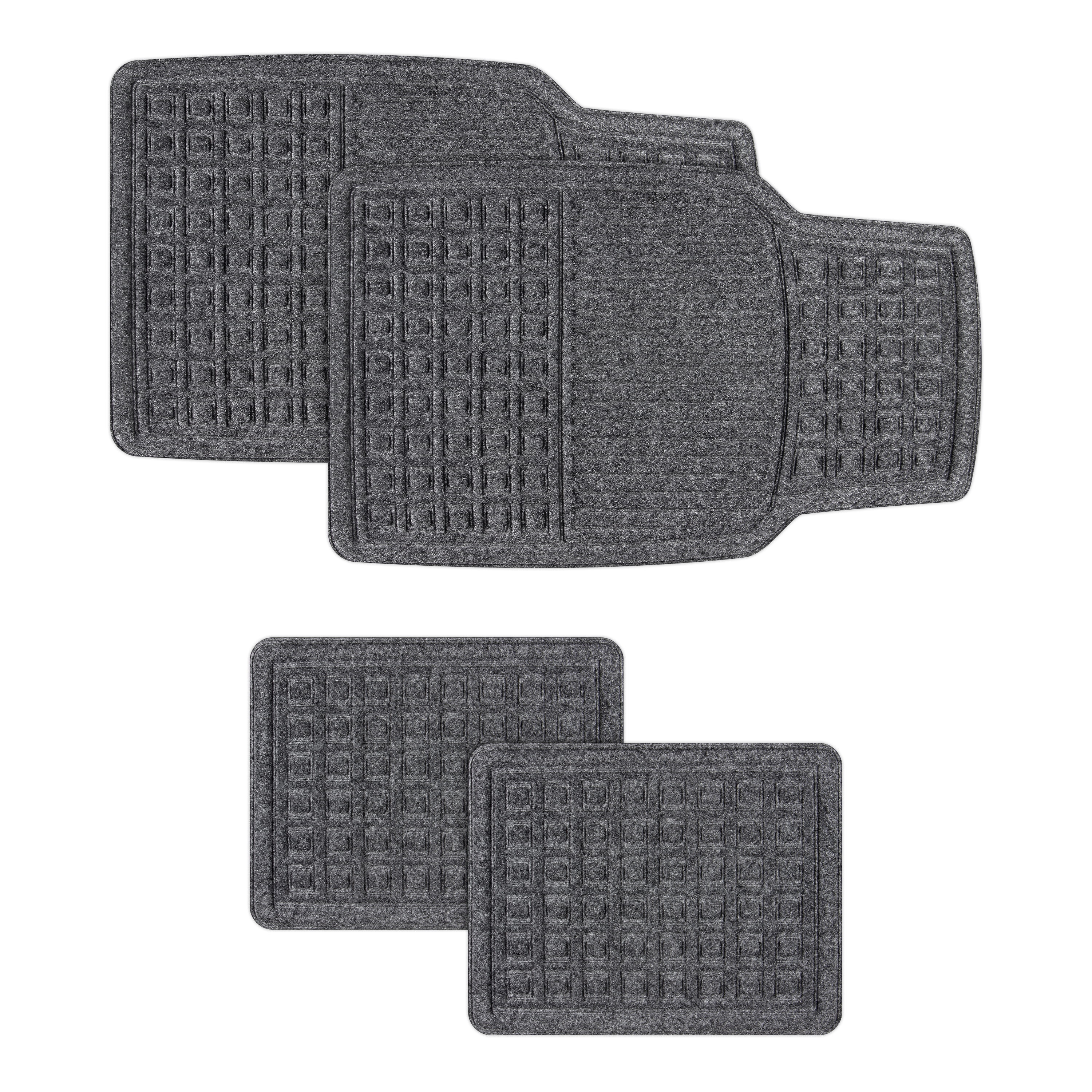 SafeGuard Carpeted Charcoal Squares Universal Fit Needlepunch Car Floor ...