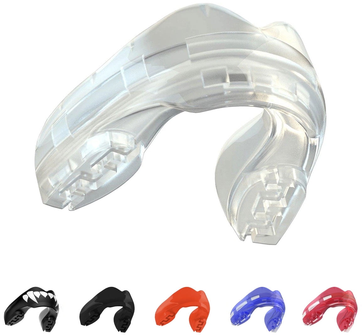 SAFEJAWZ Sports Mouthguard for Braces, One Size Re-Mouldable Mouth ...