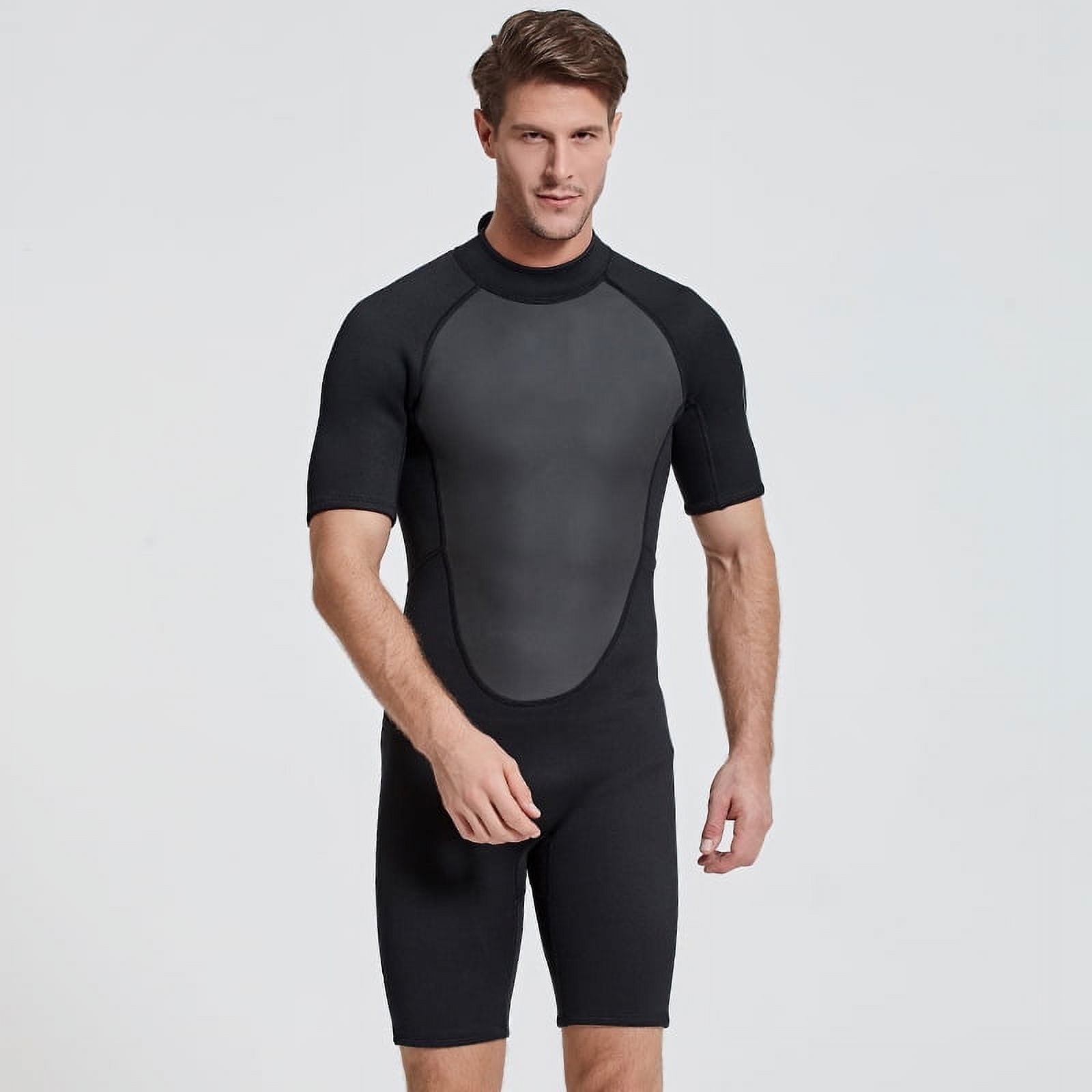 SafeMax Mens 2mm neoprene Shorty Wetsuit, Diving Suit Back Zip Wetsuit ...