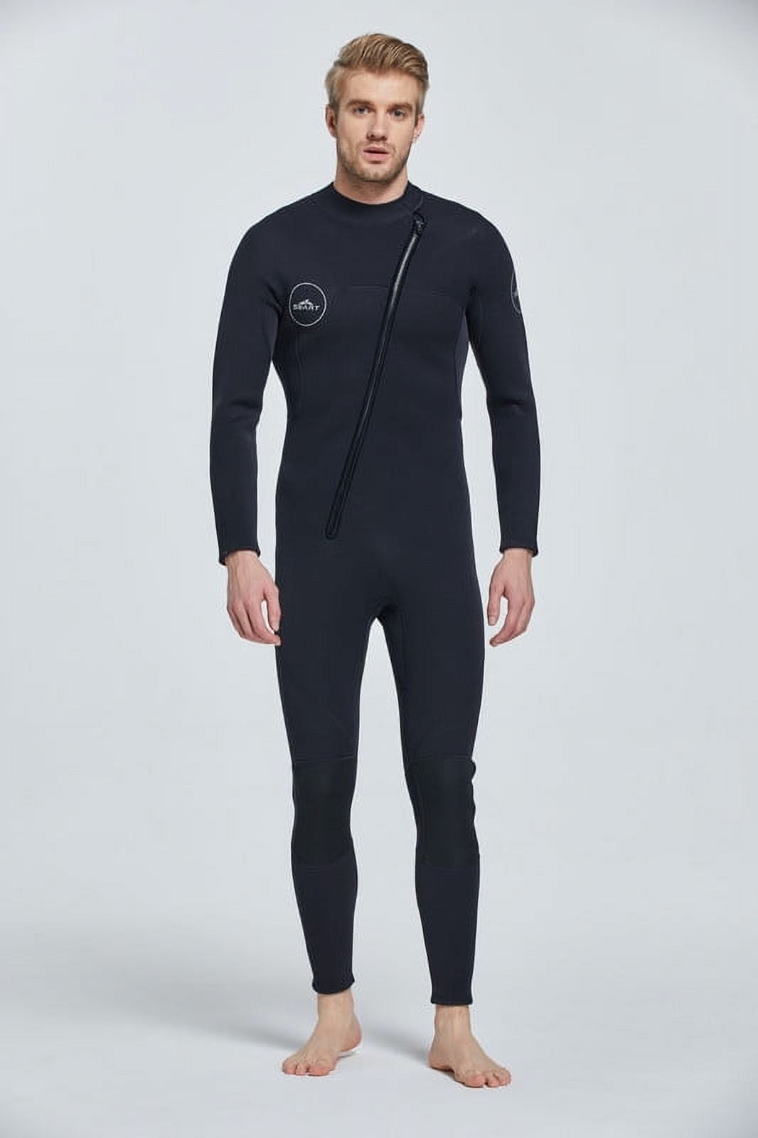 SafeMax Mens 3mm neoprene Wetsuit, Full Body Diving Suit Front Zip ...