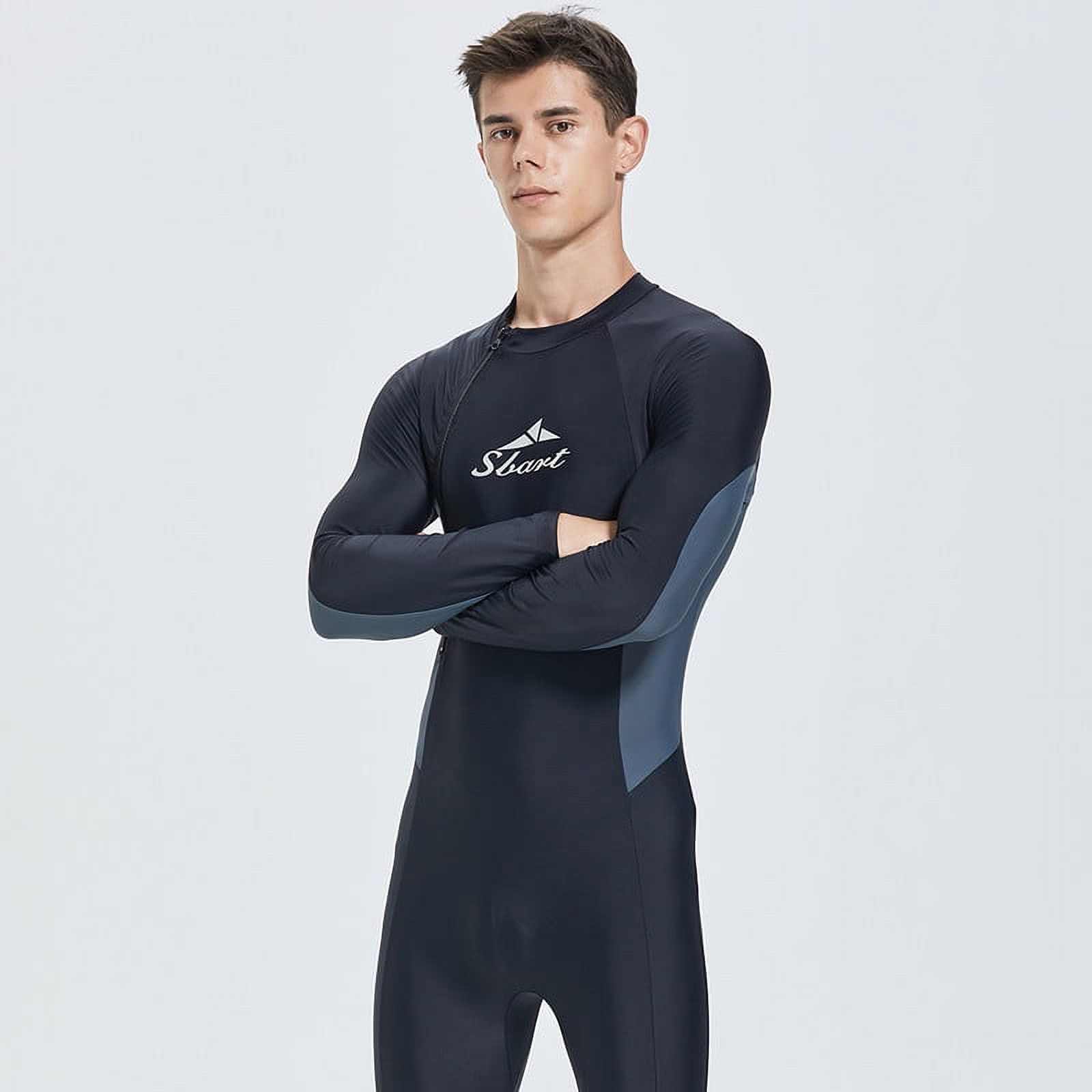 SafeMax Mens Fullbody Swimsuit , Front Zip Swimsuit for Diving ...