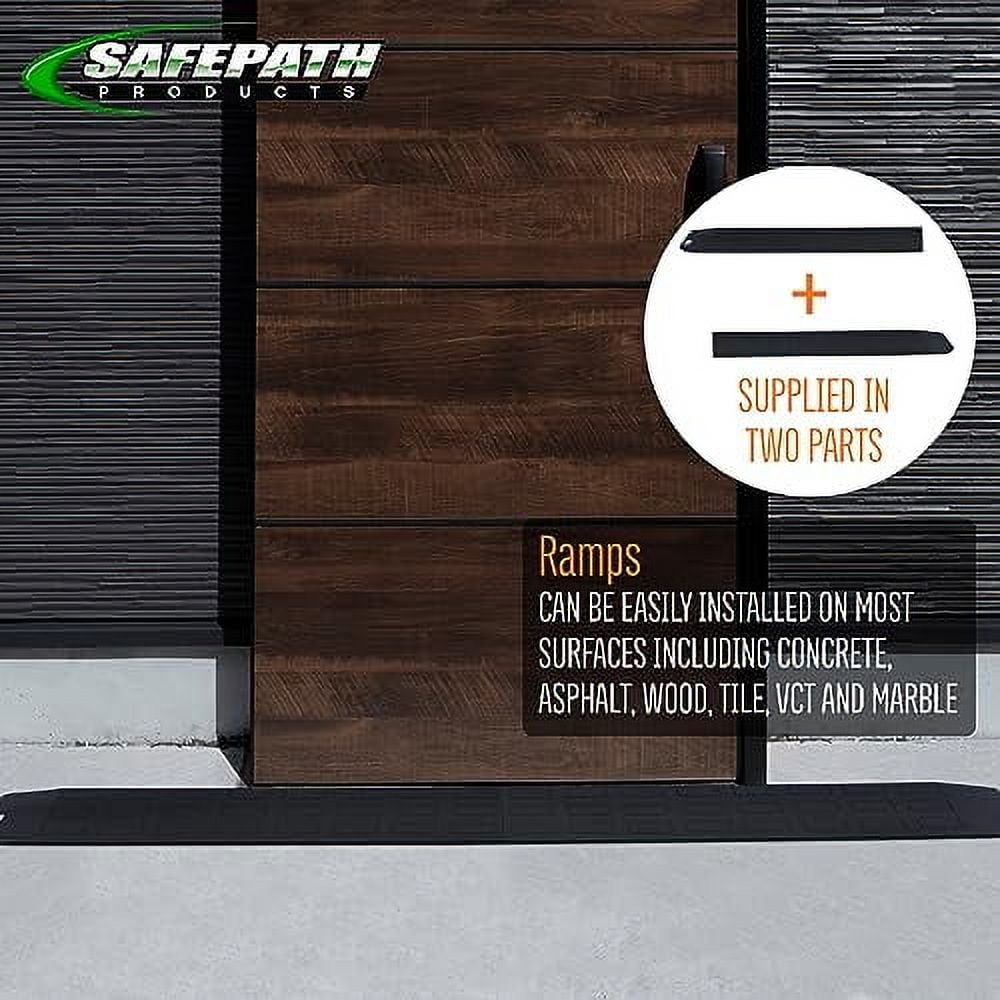 SafePath Recycled Rubber Threshold Ramp: 1" H 46" L ADA Compliant Ramps ...