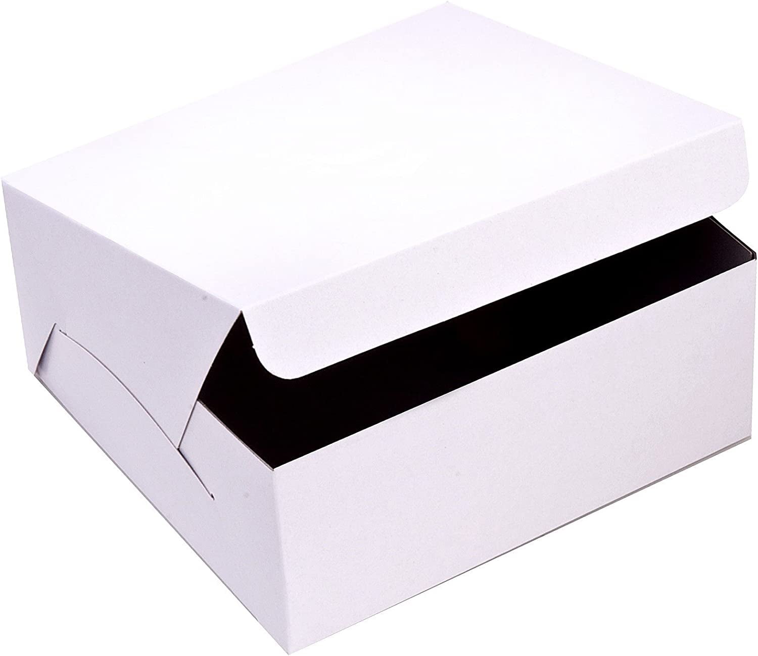 SafePro 10104, 10x10x4-Inch Cardboard Cake Boxes, Take Out Disposable ...