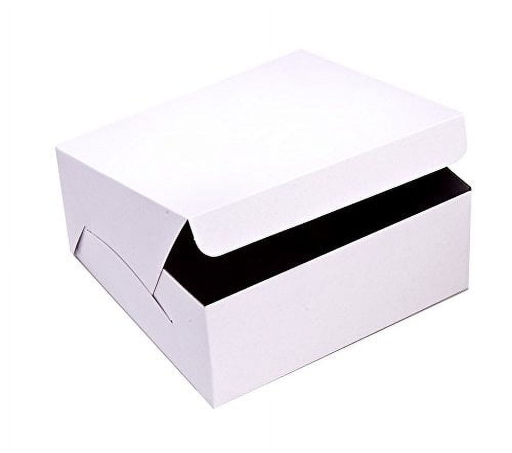 SafePro 10104, 10x10x4-Inch Cardboard Cake Boxes, Take Out Disposable ...
