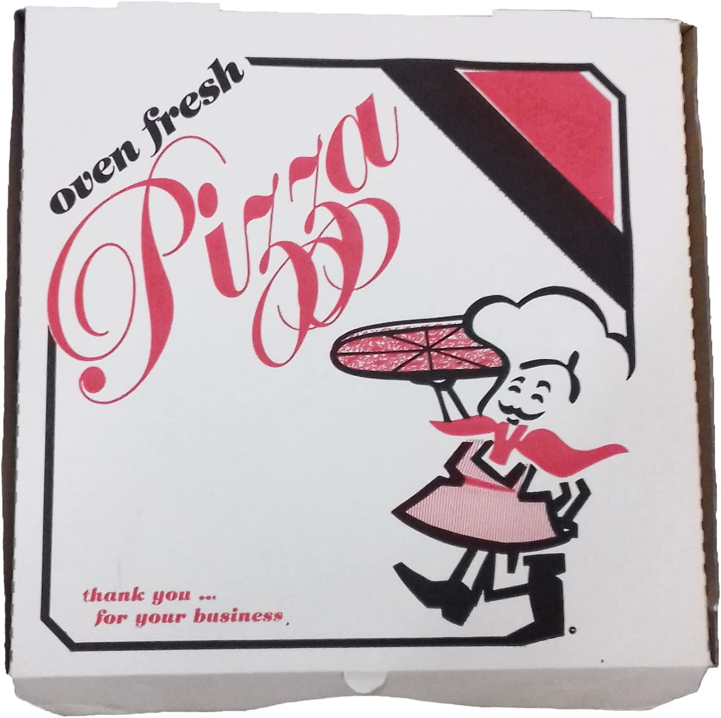 SafePro COR10, 10x10x2-Inch Corrugated Pizza Boxes, White Printed ...