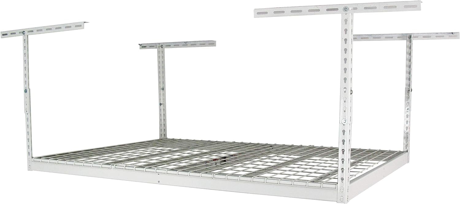 SafeRacks 4x6 Overhead Garage Storage Rack - Height Adjustable Steel ...