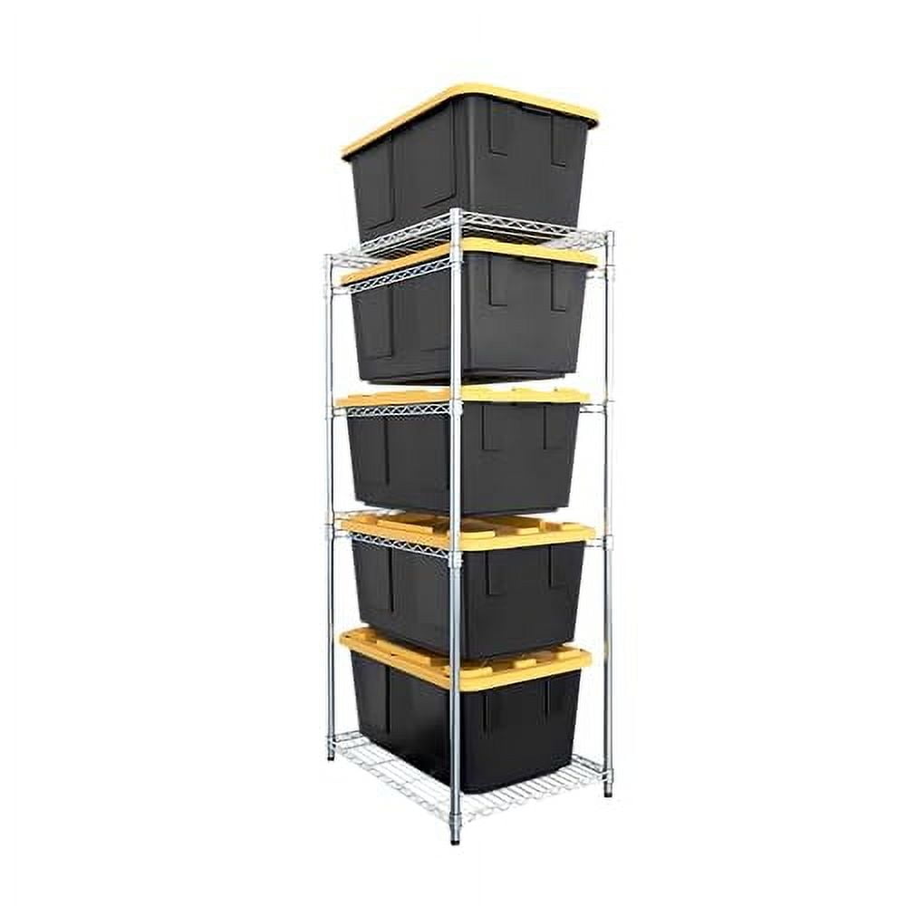 SafeRacks 5-Tier Steel Tote Rack - Maximize Space, Declutter ...