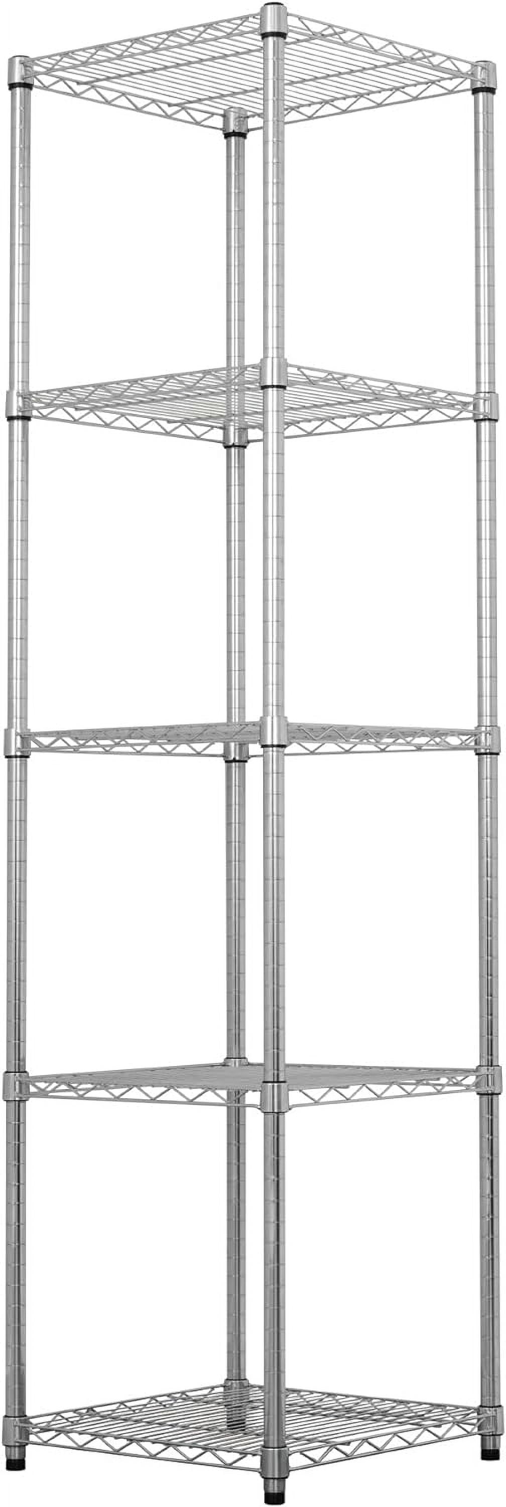 SafeRacks 5-Tier Wire Shelf - NSF Approved Steel Storage Unit with ...