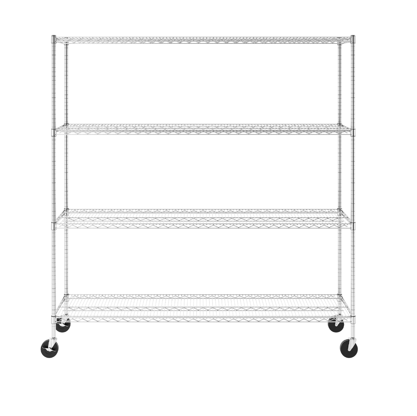 "SafeRacks 4-Tier NSF Certified Steel Shelving, Adjustable Shelves ...