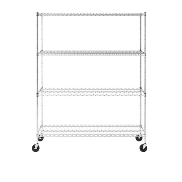 SafeRacks NSF Certified 4-Tier Steel Wire Shelving with Adjustable ...