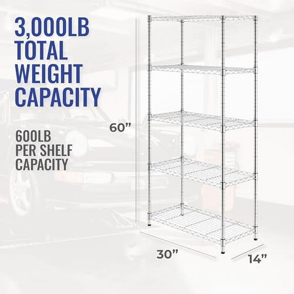 SafeRacks - NSF Certified Storage Shelves, Zinc, Heavy Duty Steel Wire ...