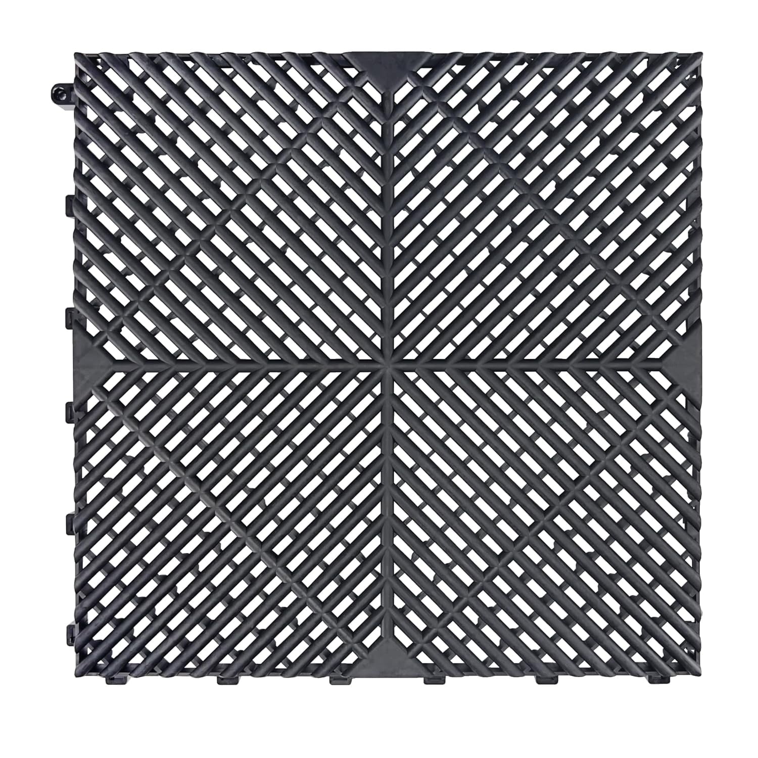 SafeRacks Ribbed Interlocking Garage Floor Tiles - Durable, Self ...