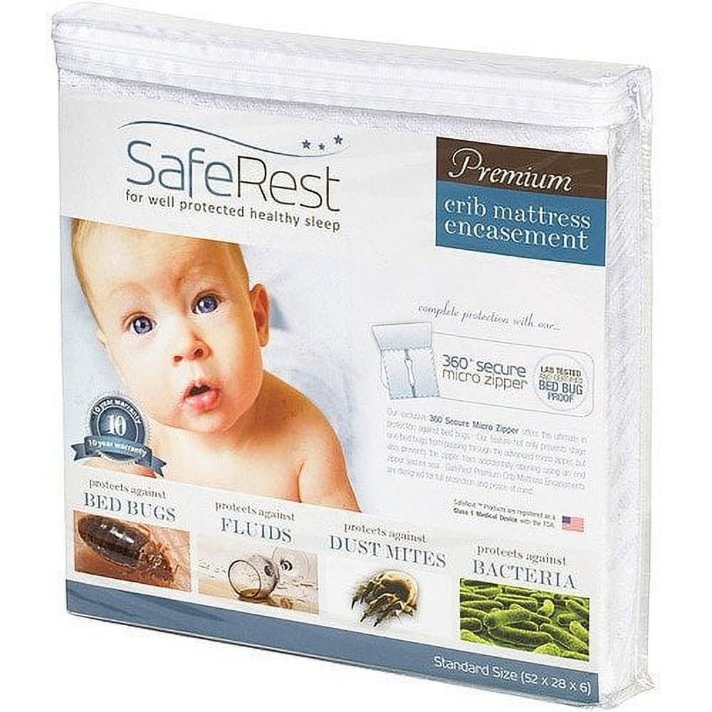 Crib 6" / Sleep Safe ZipCover 6-Gauge Vinyl Mattress Encasement ...