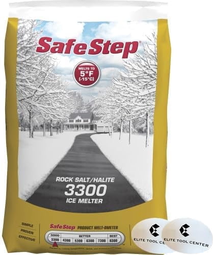 bzf666 SafeStep 3300 Ice & Snow Melter, 50lb Bag, Rock Salt Crystals ...