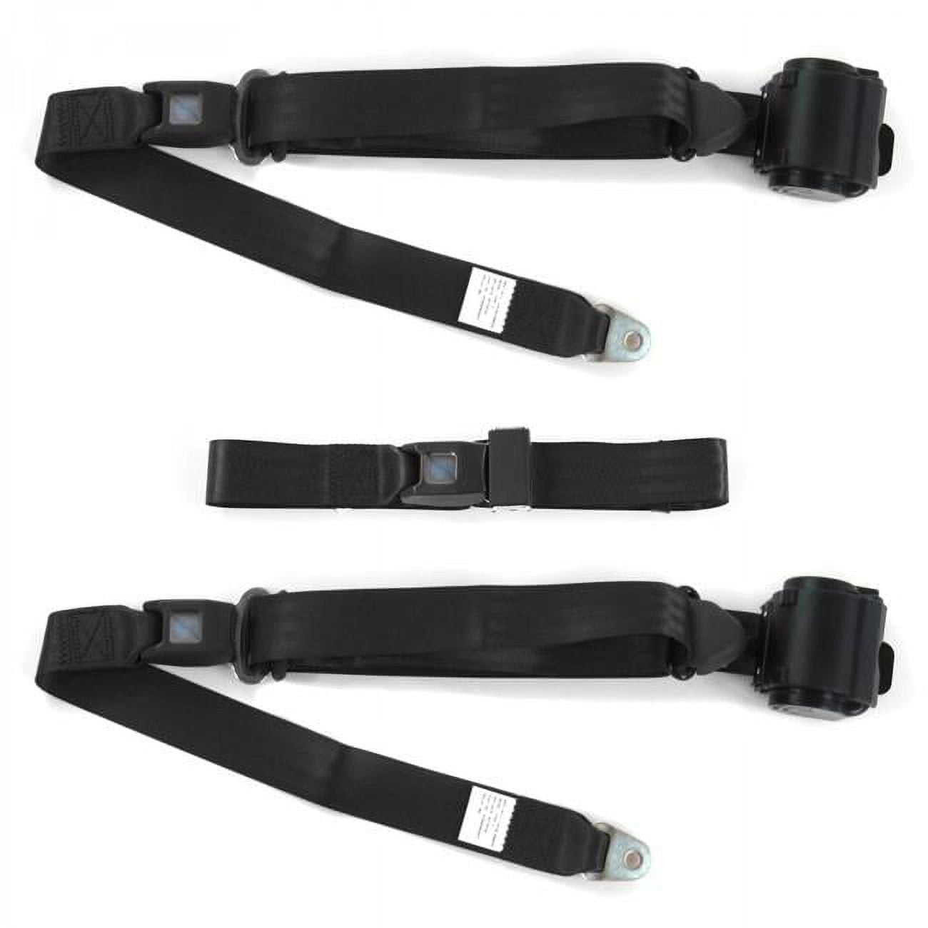 SafeTBoy 670661 3 Point Standard Retractable Bench Seat Belt Kit with 3 ...