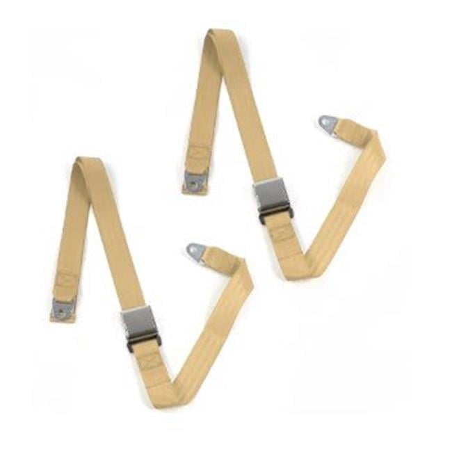 SafeTBoy 691100 Airplane 2 Point Tan Lap Bucket Seat Belt Kit with ...