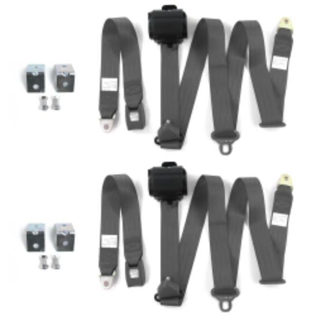 SafeTboy Chevy FS Blazer 1973-1991 Standard 3 Point Charcoal Retractable Bucket Seat Belt Kit ...
