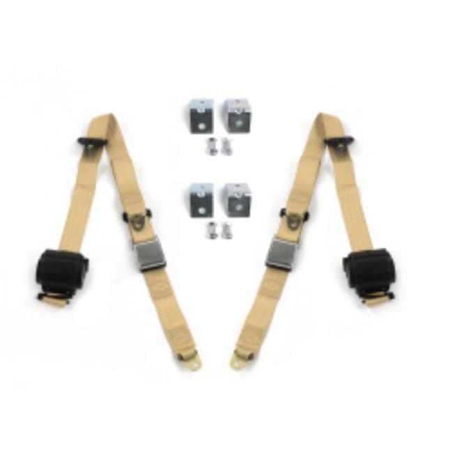 SafeTboy Chevy Truck 1955-1959 Airplane 3 Point Tan Retractable Bucket ...