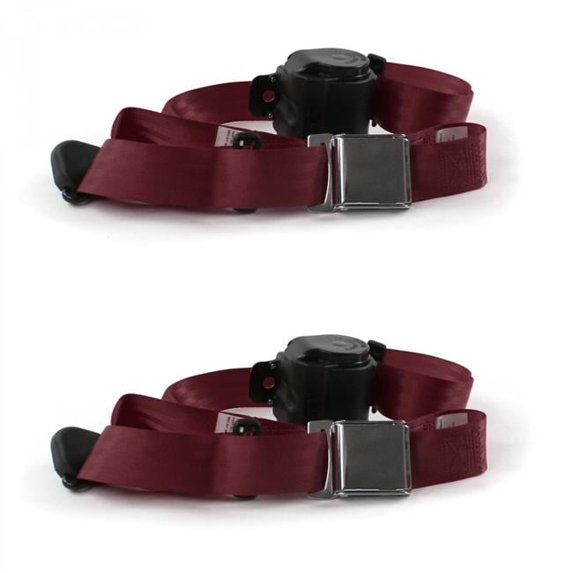 SafeTboy Desoto 1946-1961 Airplane 3 Point Burgandy Retractable Bucket ...