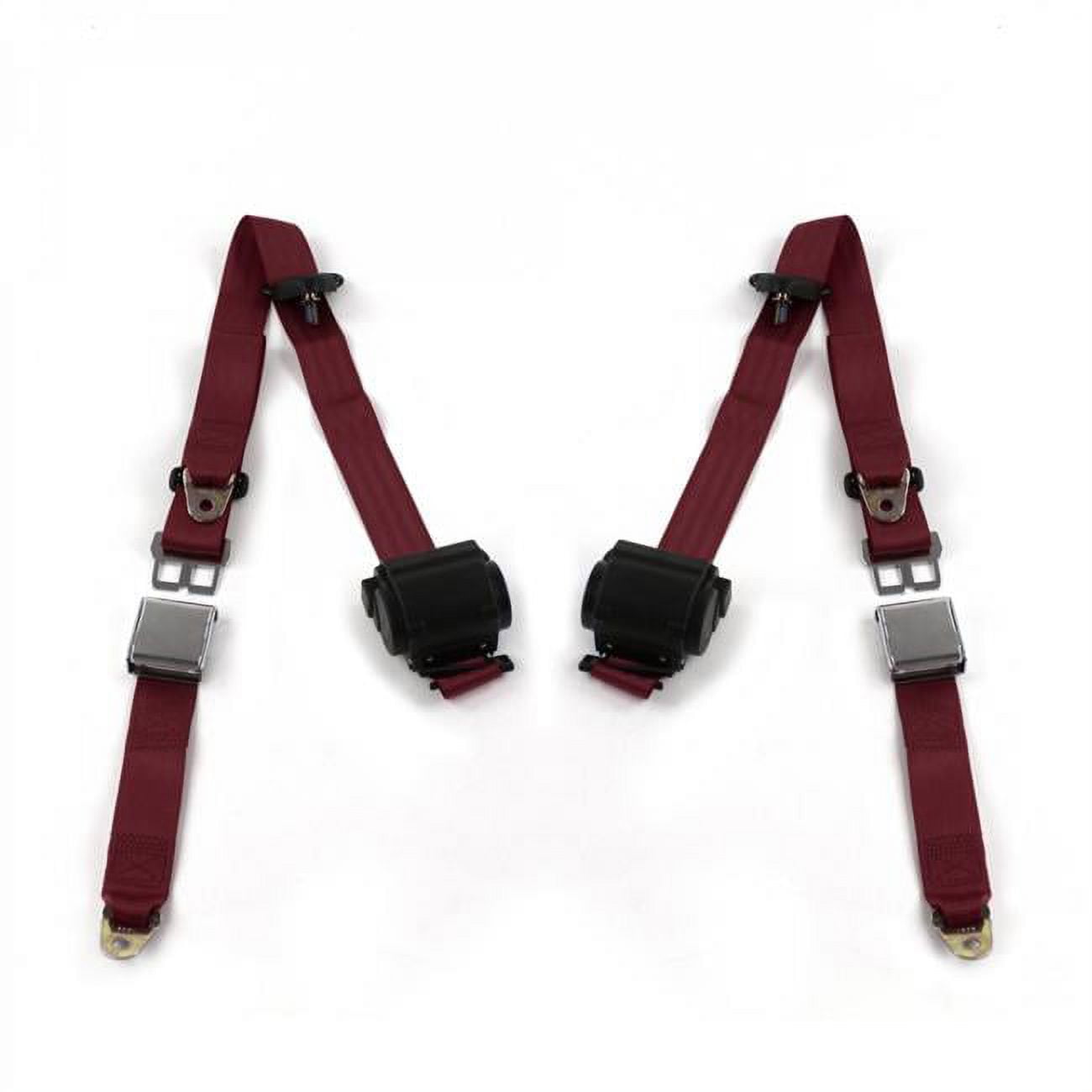 SafeTboy Ford Truck 1967-1979 Airplane 3 Point Burgandy Retractable ...