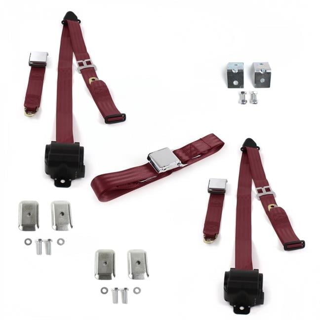 SafeTboy Triumph TR250 1961-1976 Airplane 3 Point Burgandy Retractable ...
