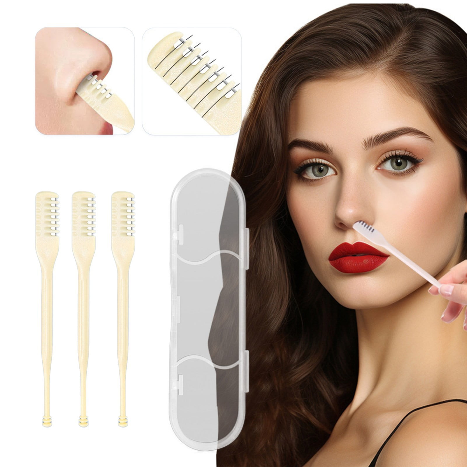 Safeglitz 2-in-1 Manual Nose & Ear Hair Clipper - 360掳 Rotation ...