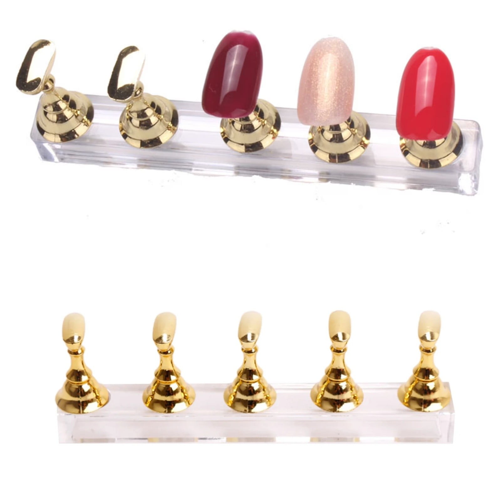Safeglitz Acrylic Nail Display Stand with Magnetic Base, Checkerboard ...