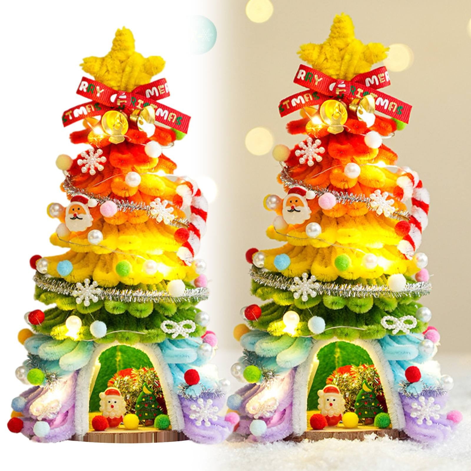 Safeglitz Craft Christmas Colors Stems Craft Easy Diy Christmas Tree Kit. Holiday Decor teen ...