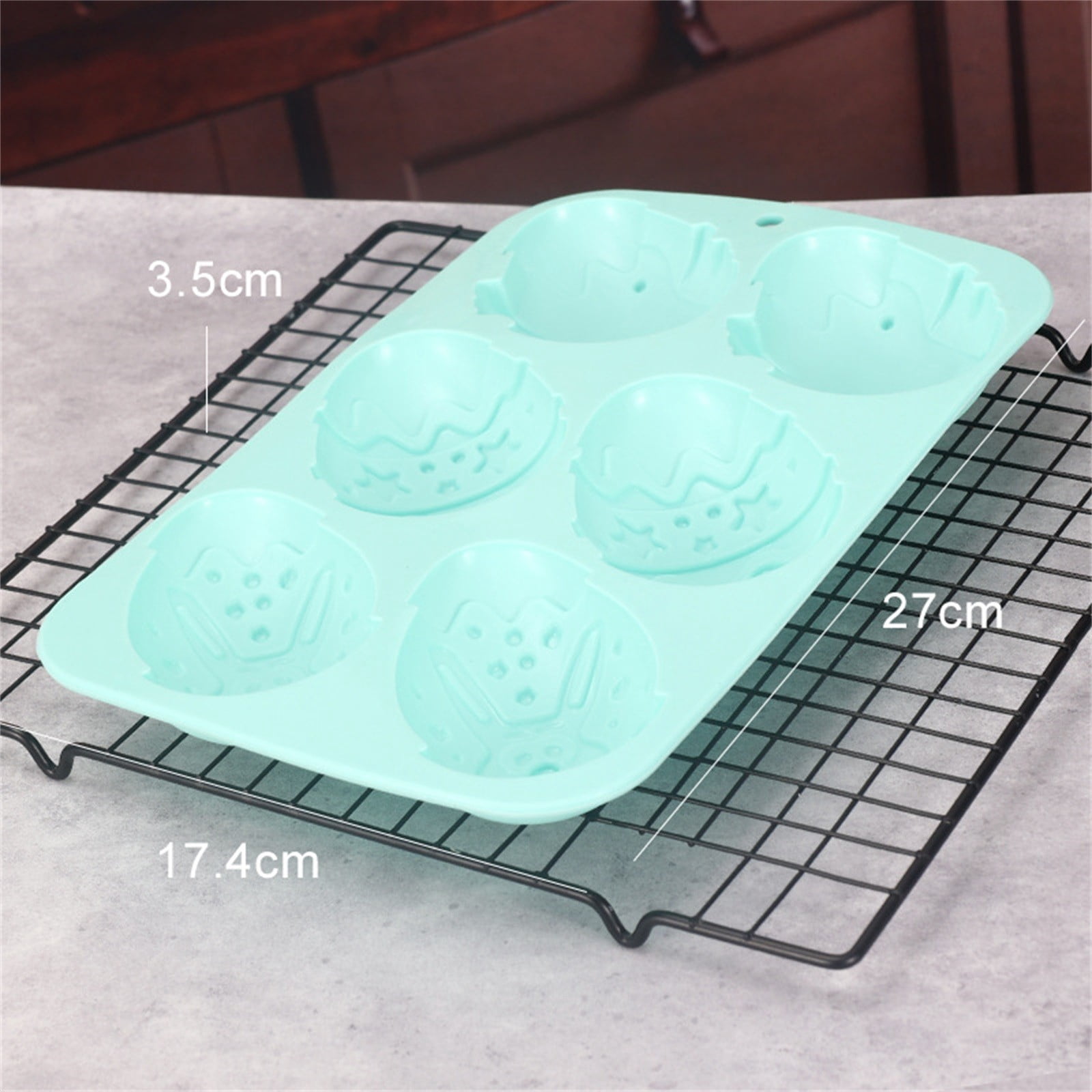 Safeglitz Egg Shaped Silicone Mold - 8 Cavities for Easter Baking ...