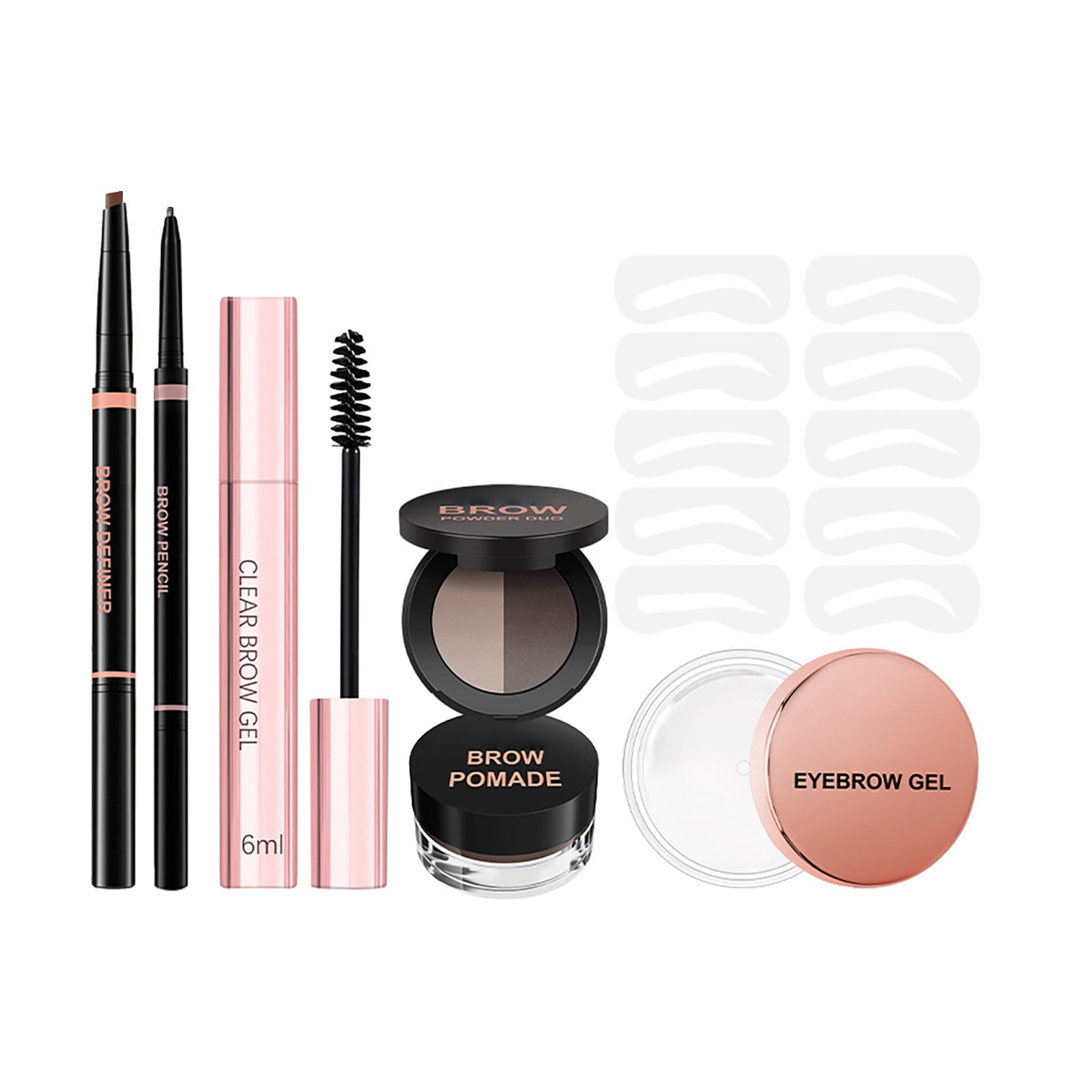 Safeglitz Eyebrow Gel Clear 3-in-1 Brow Pencil Set - Outline, Fill ...