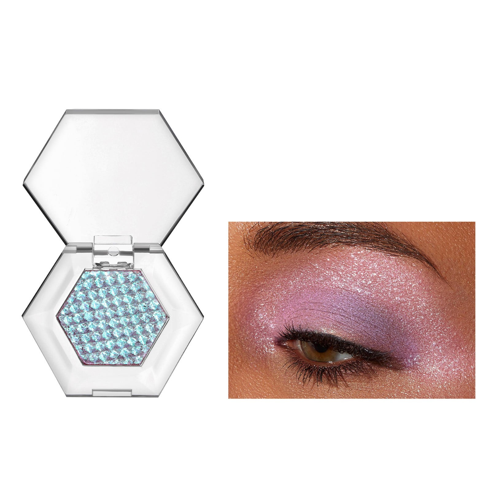 Safeglitz Eyeshadow 5-Color Hexagonal Glitter Eyeshadow Palette ...
