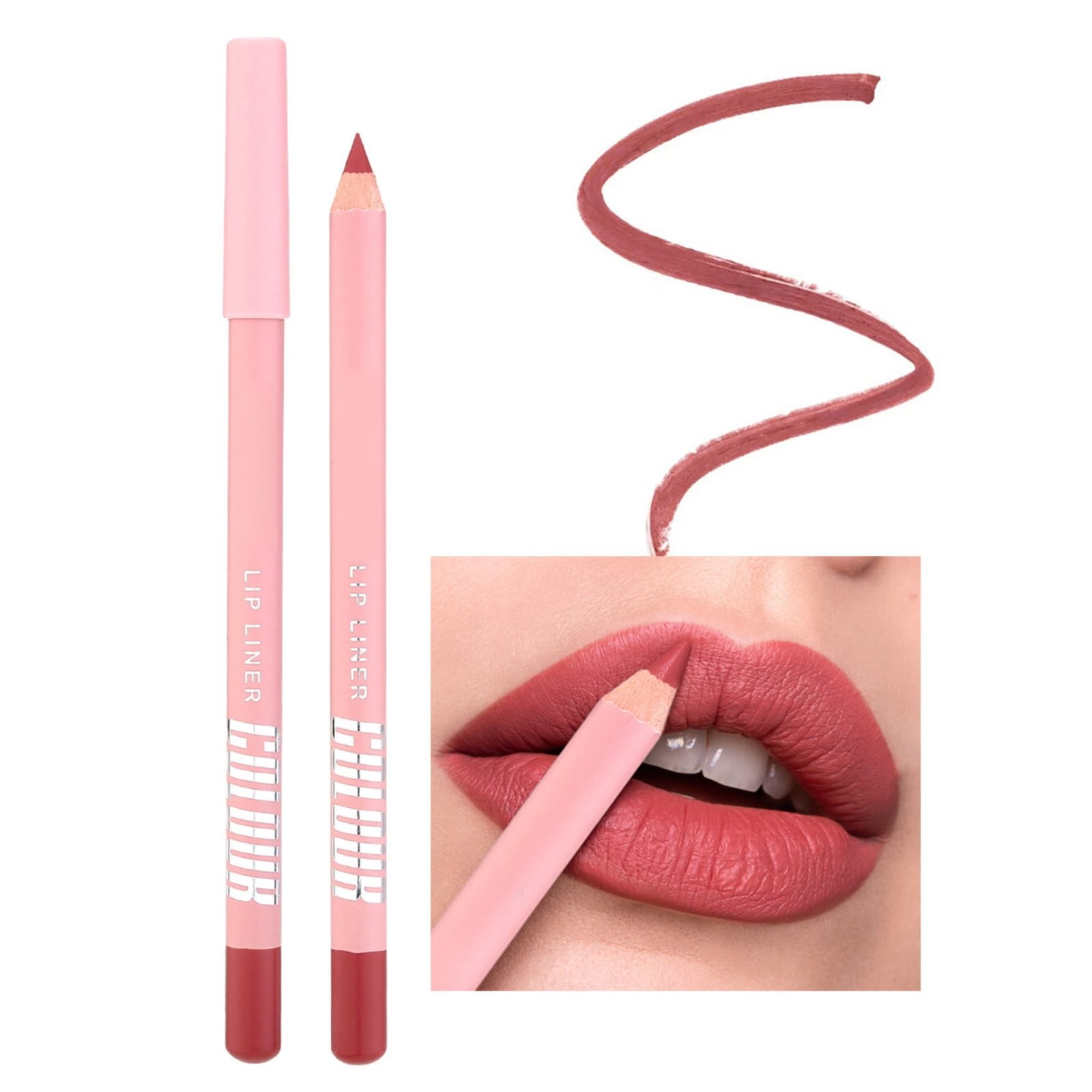 Safeglitz Lip Liner, 12 Colors of Lipstick Lip Liner Outline Lip Makeup ...