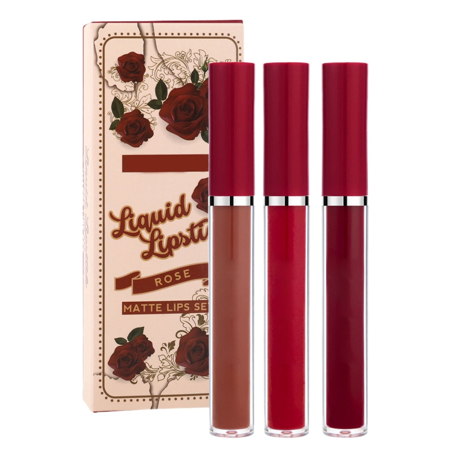 Safeglitz Lip Stain 3-Pack Non-Stick Lip Gloss Set - Velvet Matte ...