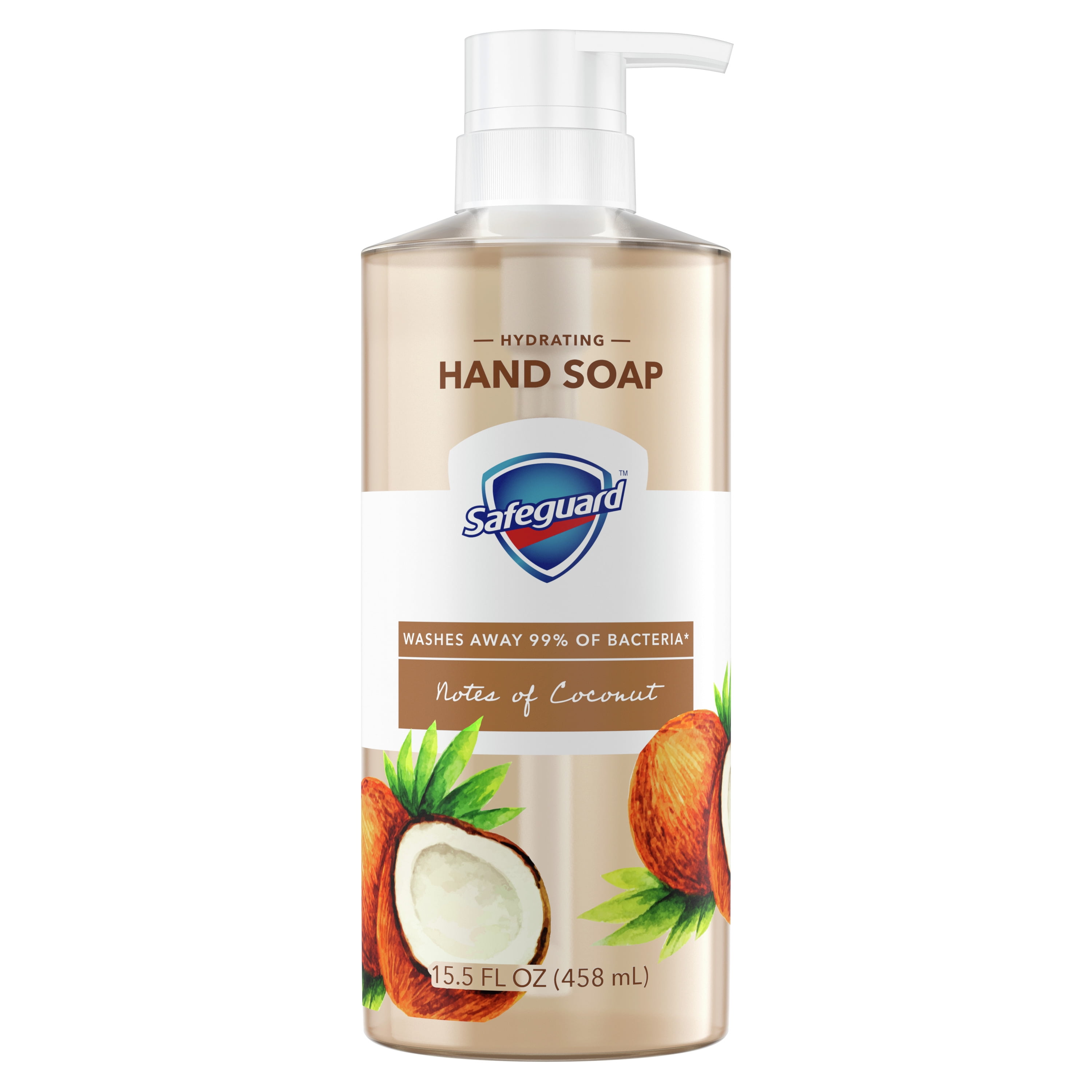 Safeguard Liquid Hand Soap Nourishing Notes of Coconut, 15.5 Oz ...