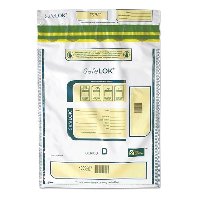 Safelok 12 x 16 in. TMP-EVD Deposit Bag, White - Pack of 100 - Walmart.com