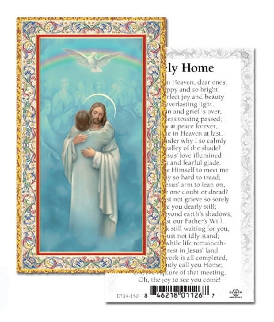 Safely Home Gold-Stamped Catholic Prayer Holy Card with Prayer on Back ...
