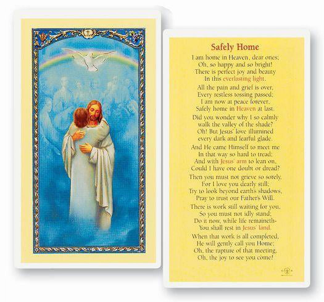 Safely Home Laminated Catholic Prayer Holy Card with Prayer on Back ...