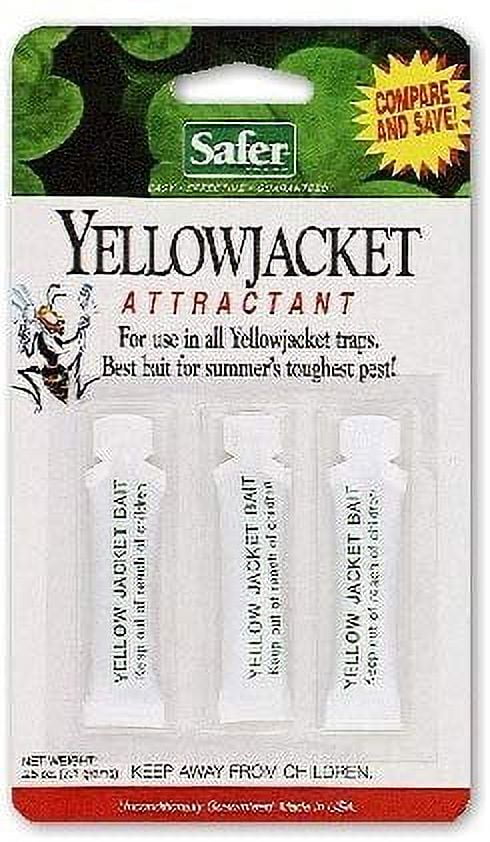 Safer Deluxe Yellow Jacket Wasp Trap Bait Refill - Insect Bait Station ...