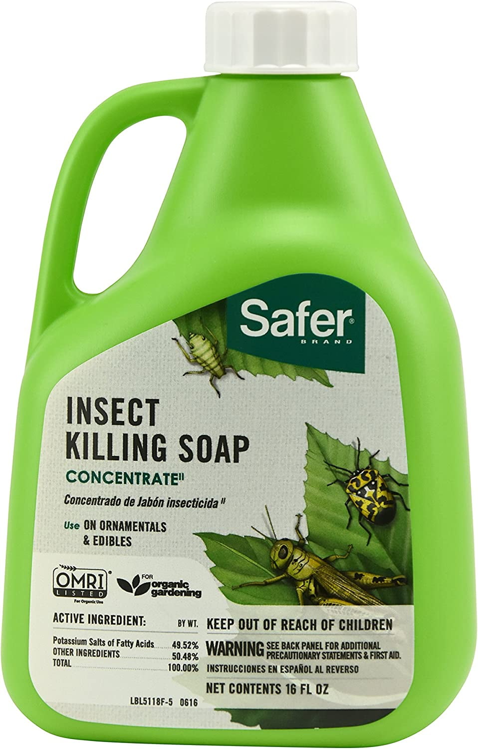 Safer 5118-6 Insect Killing Soap Concentrate - Insecticidal Soap for ...