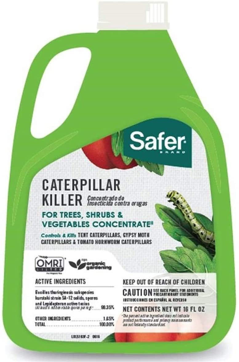 Safer Caterpillar Killer, 16 oz, Organic Worm and Caterpillar Control ...
