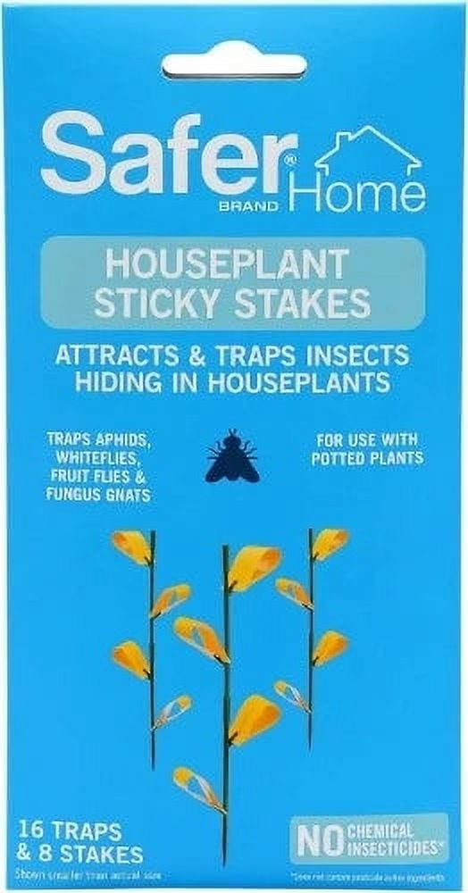 Safer SH5026 8-Count Pack of Non Toxic Houseplant Whitefly & Insect ...