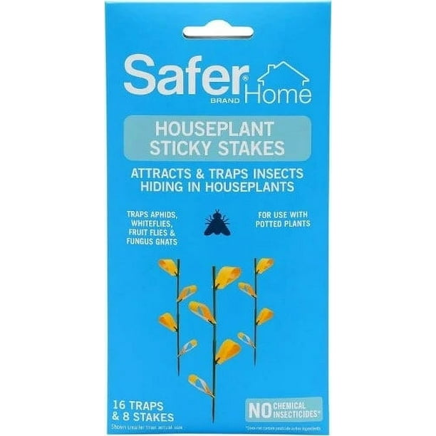 Safer SH5026 8-Count Pack of Non Toxic Houseplant Whitefly & Insect ...