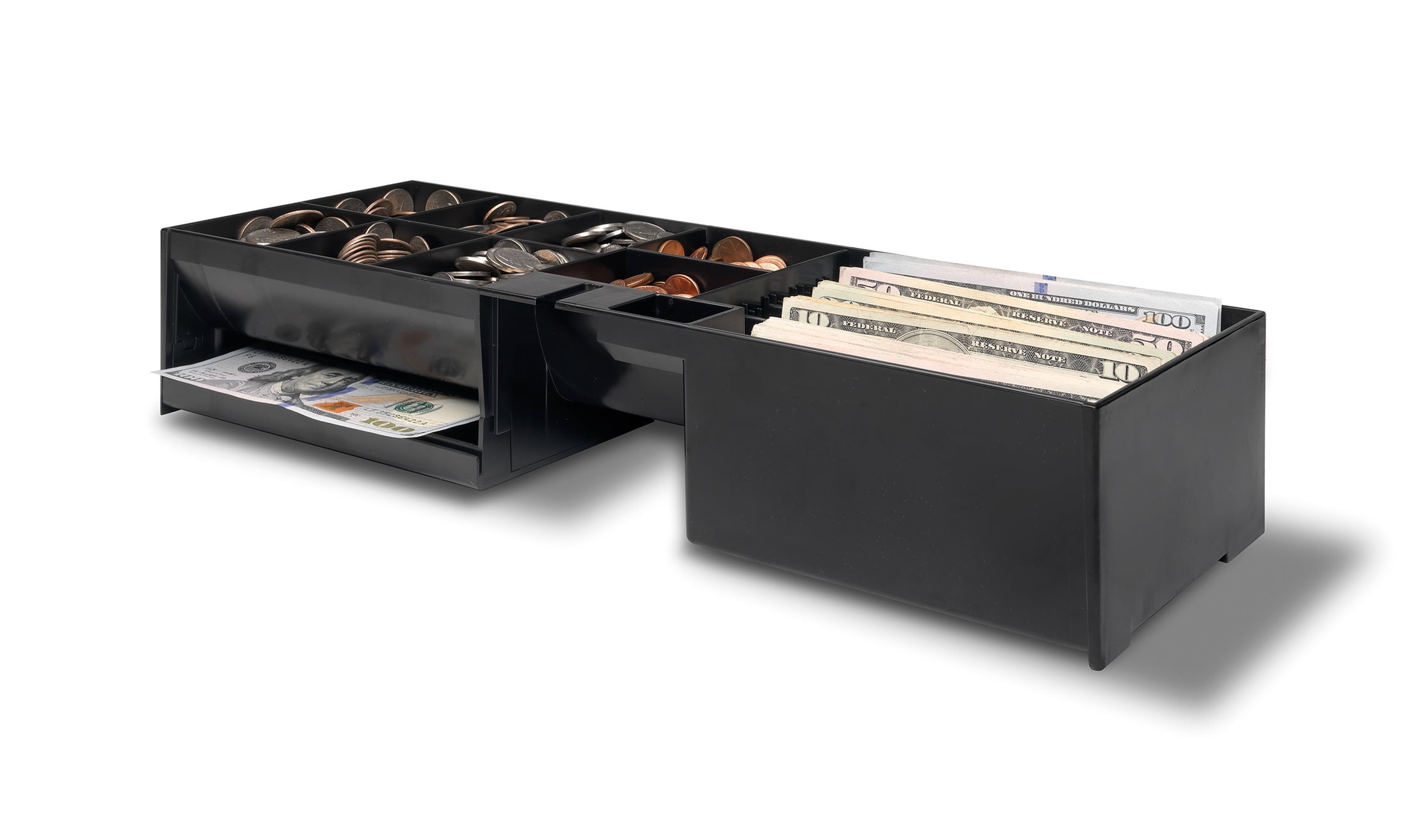 Safescan 4167T Cash Tray, Adjustable 6 Bill, 8 Coin Compartments, Money ...